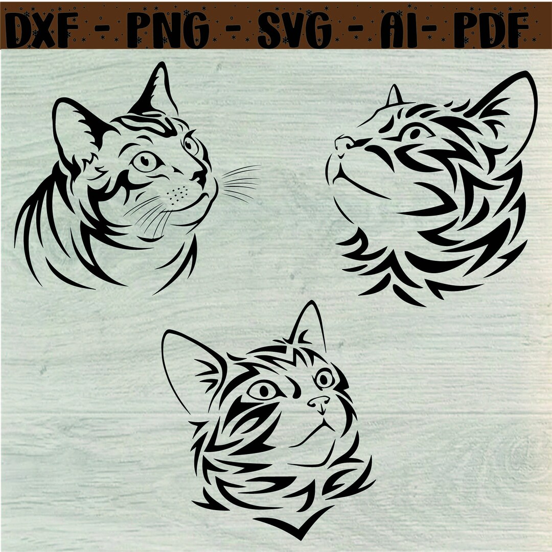 Cat SVG. Cat Face SVG. SVG. Meow Svg. Cat Clipart. Cat Cut File. Cat ...