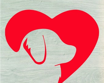 Dog Heart SVG, Love With Dog Svg Dxf Pdf Eps, Heart Paw Print SVG ...
