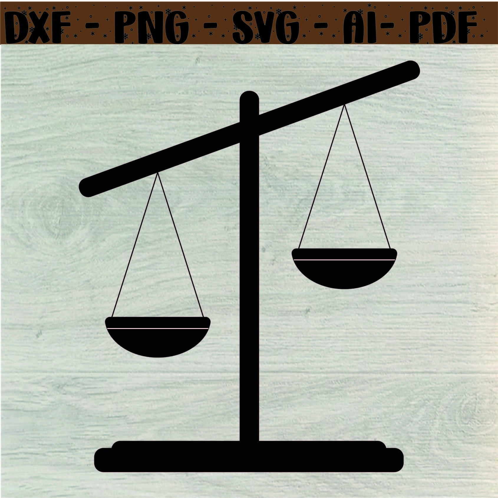 Scales of Justice Svg, Weight Scale Svg, Vector Cut File for Cricut, Silhouette, Pdf Png Eps Dxf ...