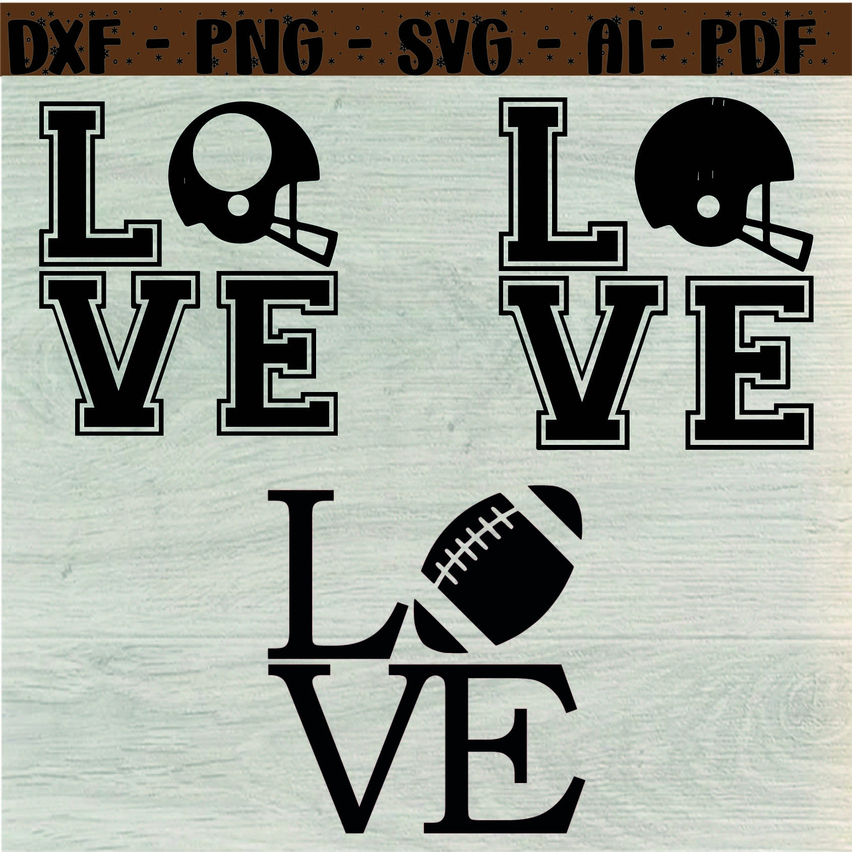 Love Football Svg - Football Svg - Football Cricut Cut File -football ...