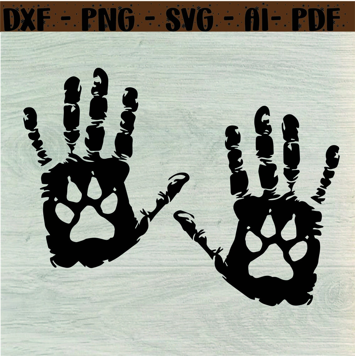 Handprint SVG, Hand Cut File, Handprint Cricut, Handprint Silhouette ...