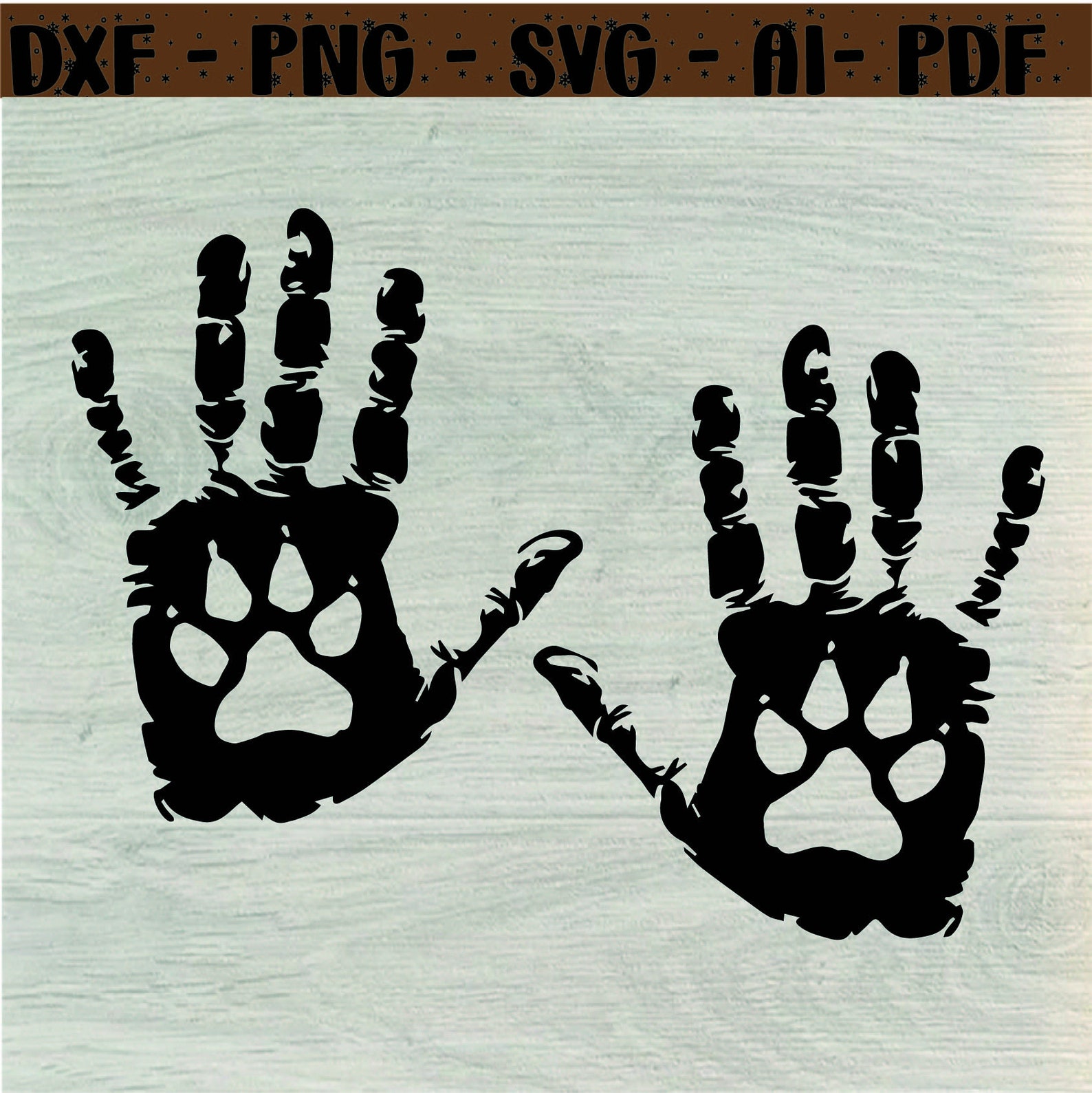 Handprint SVG, Hand Cut File, Handprint Cricut, Handprint Silhouette ...