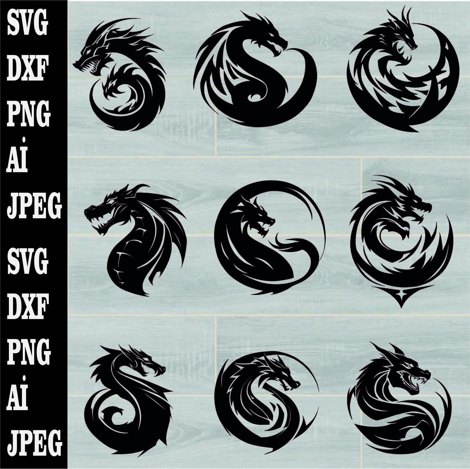 Dragon SVG, Chinese Dragon Vector, Chinese Dragon Clipart, Dragon SVG ...