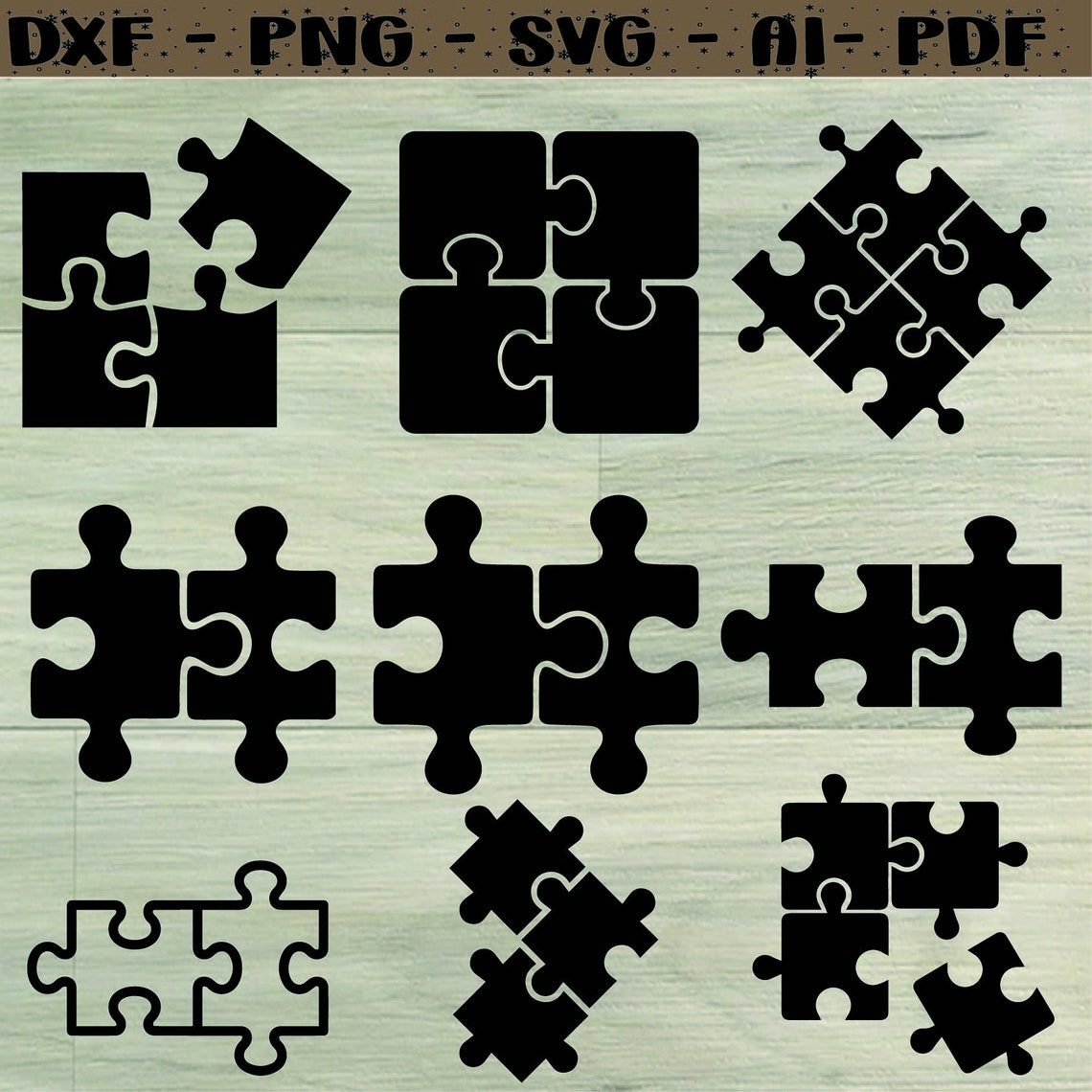 Puzzle Svg, Jigsaw Svg, Puzzle Pieces Bundle, Heart Puzzle Svg, Heart ...