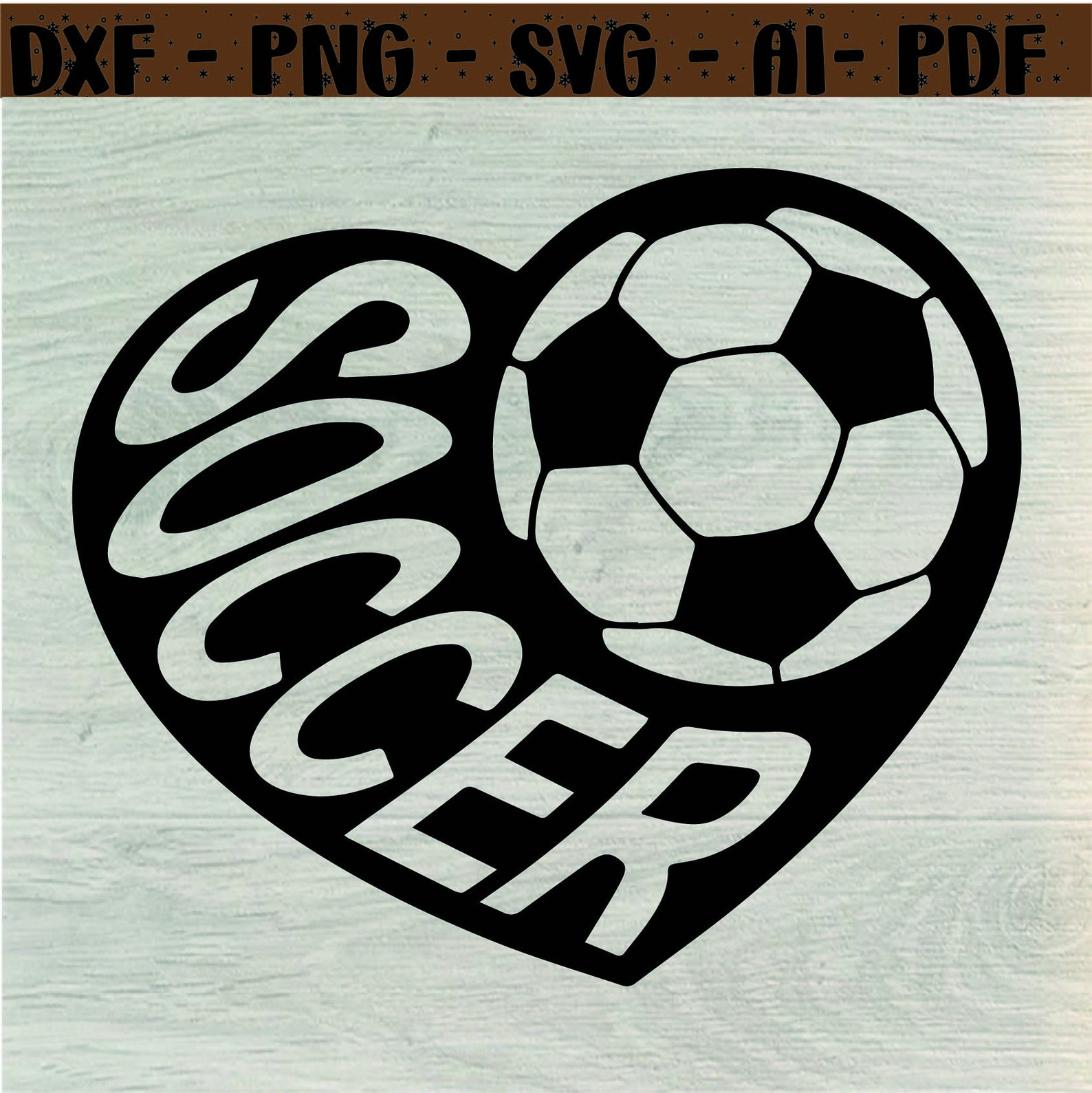Soccer Ball Heart SVG Files | Football Cut Files | Soccerball Love ...