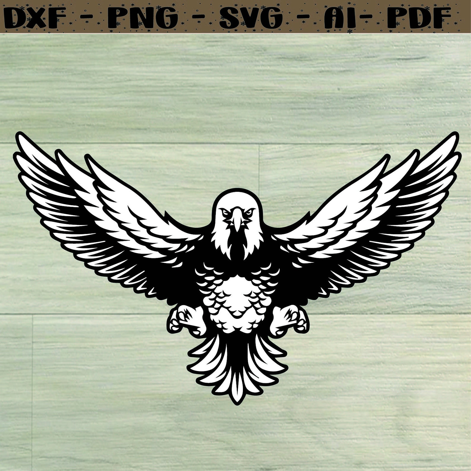 Eagle Svg Bird Flying Dxf Animal Laser Cut, Dxf Svg Files Laser CNC ...