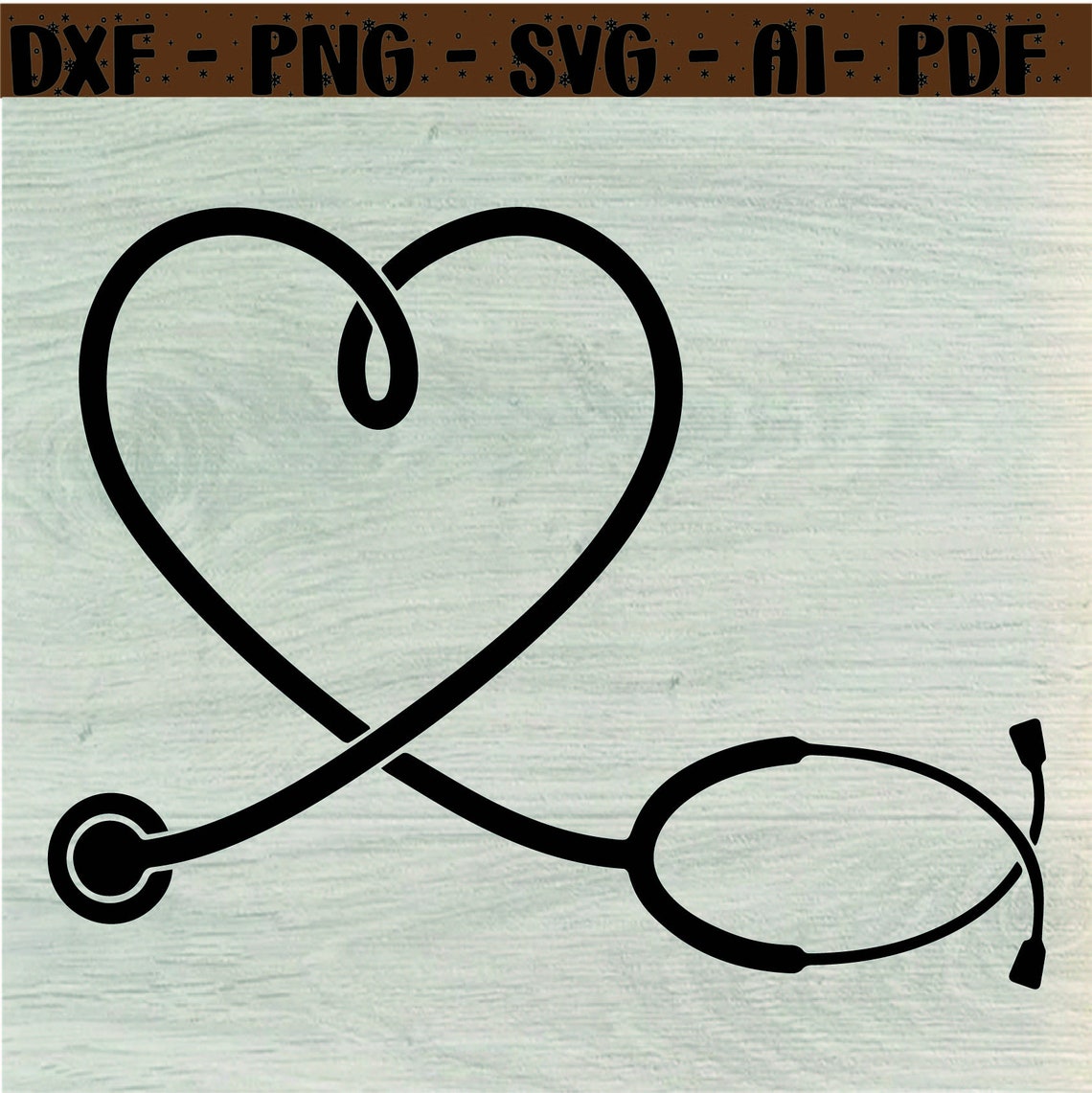 Stethoscope SVG File, Stethoscope Monogram DXF, Stethoscope Monogram ...