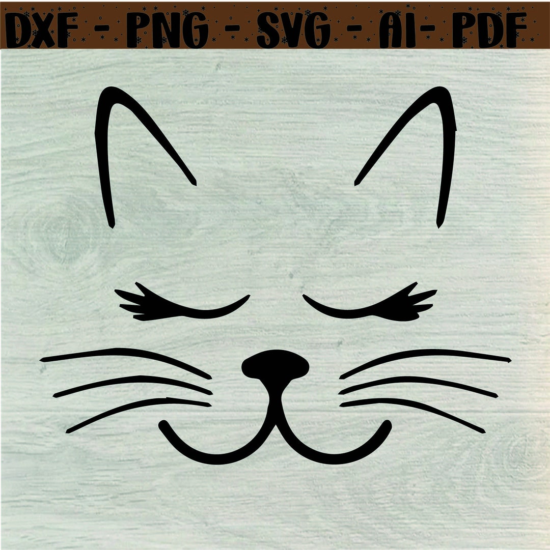 Cat Face Svg Bundle | Cute Kitten Face Svg, Cute Cat Face Svg, Cat ...