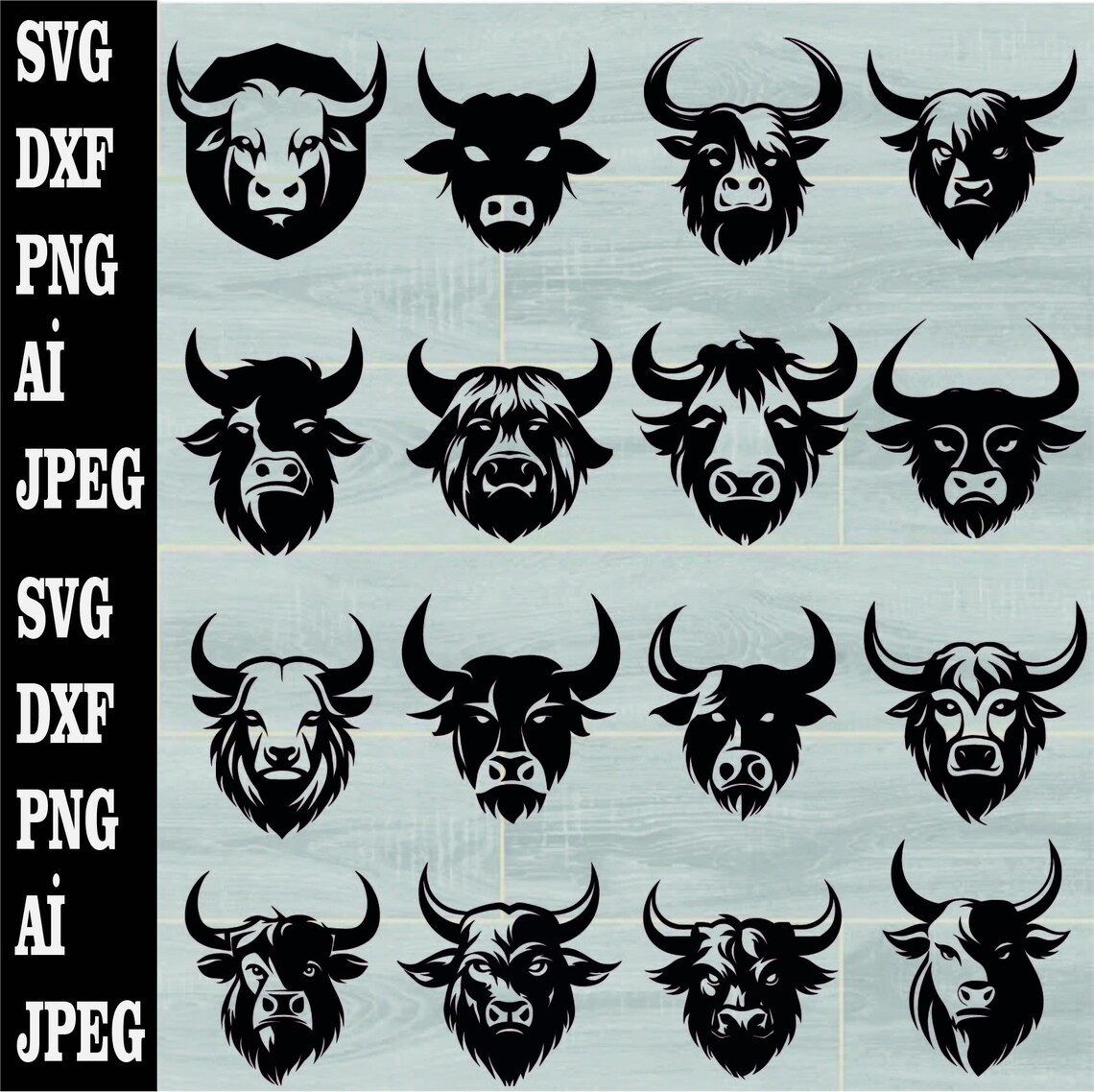 Buffalo Svg, Bison Svg, Buffalo Png, Buffalo Cllipart, Buffalo Vector ...