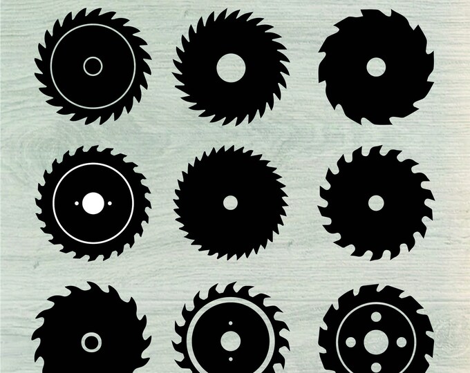 Saw Blade SVG Bundle, Set of 100, Instant Digital Download, Png, Svg ...