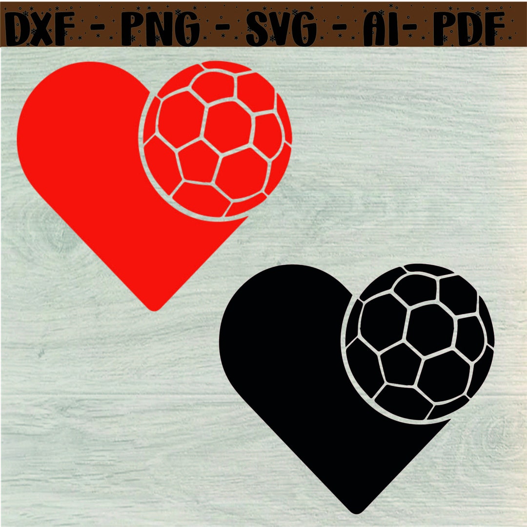 Soccer Heart Svg - Soccer Heart Clip Art - Soccer Cricut Svg - Soccer ...