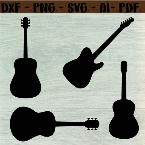 Guitar Svg Digital Download Acoustic Guitar Svg Guitar - Etsy