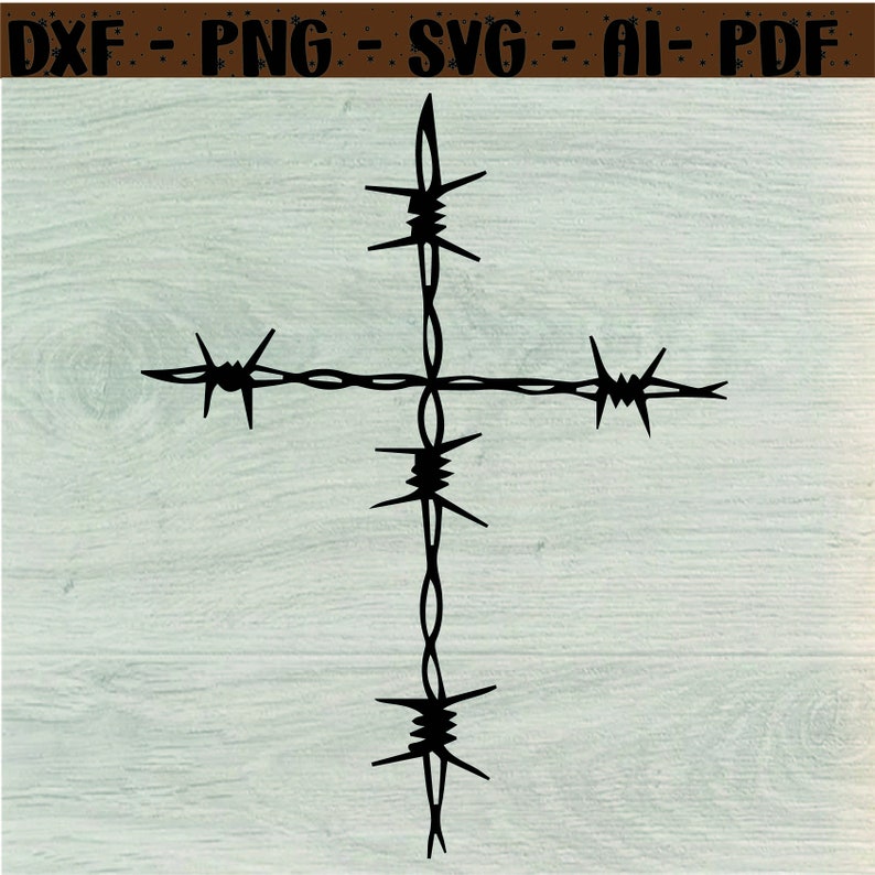 Barbed Wire Cross,cross SVG, Cross Cricut, Cross Svg File, Cross ...