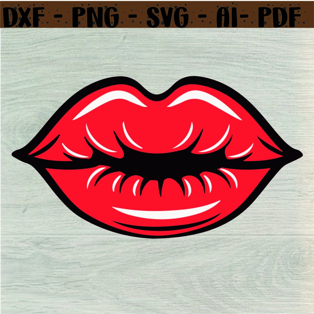 Lips Svg, Red Lips Svg, Kiss Svg, Lips Cut File, Kiss Design, Lips ...