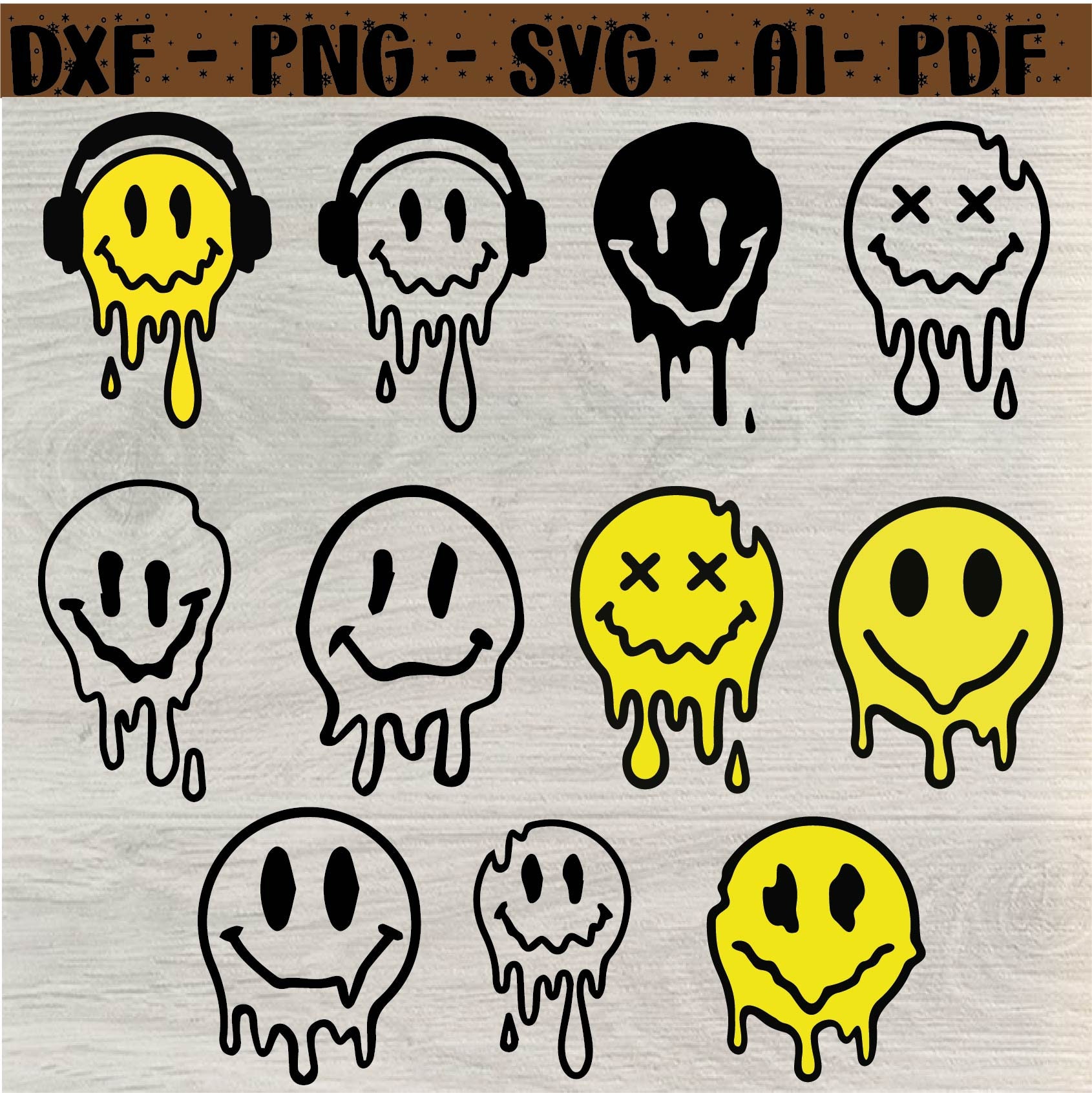 Melted Smiley SVG Smiley Face Drip Svg Smiley Face Svg - Etsy Singapore