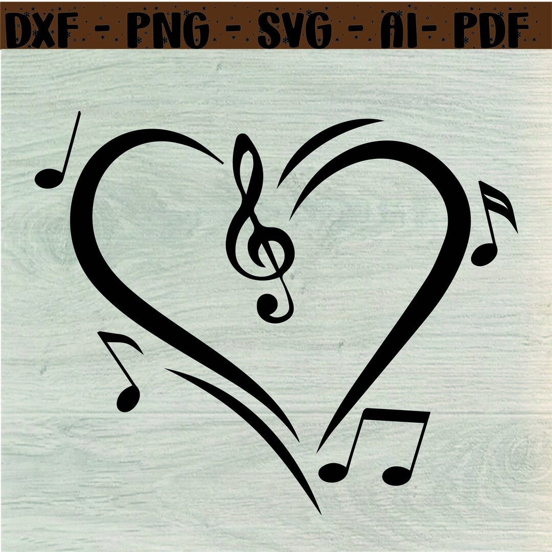 Music Digital Clip Art Set, Music Heart, Musical Notes, Digital ...