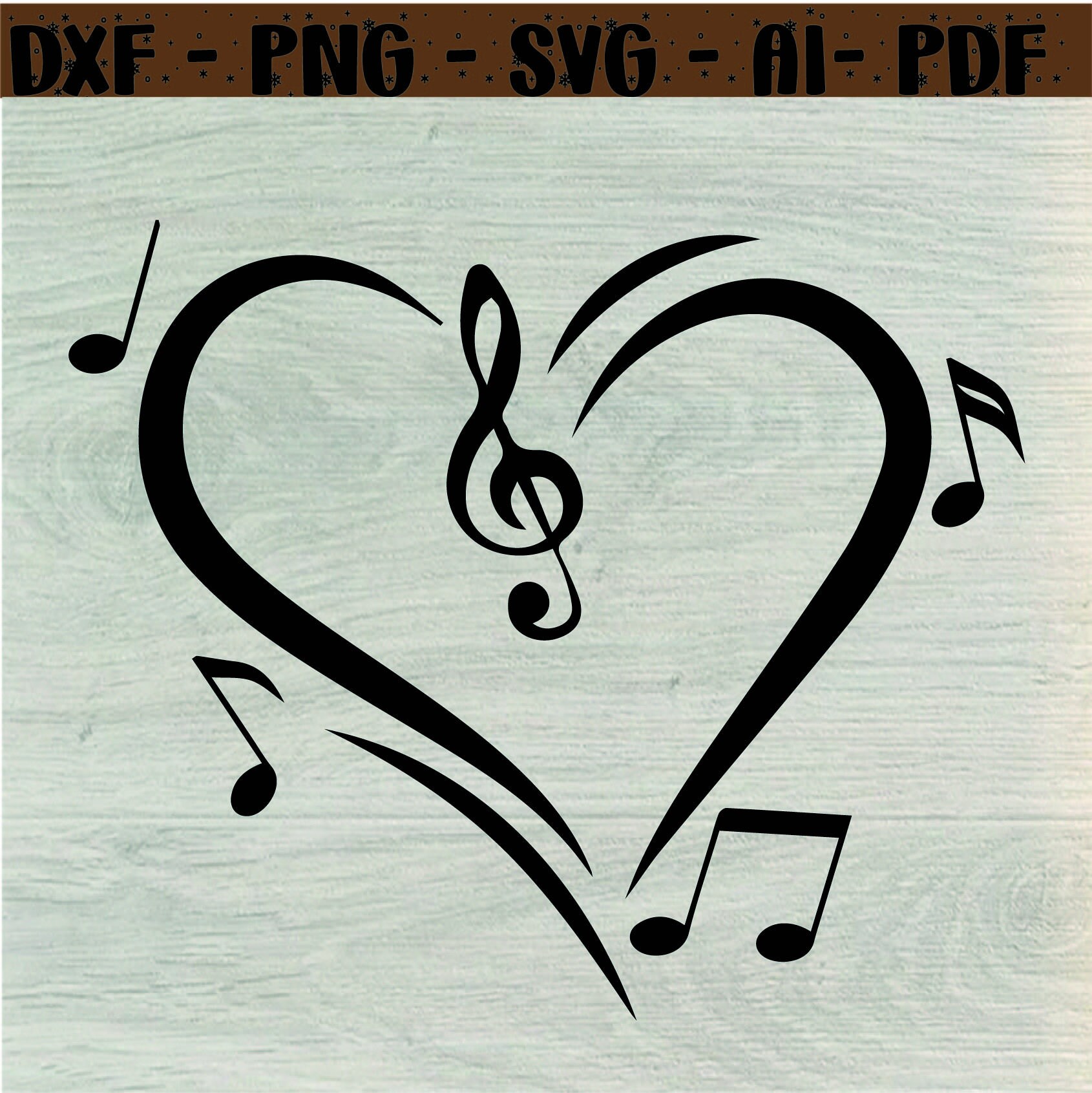 Music Digital Clip Art Set, Music Heart, Musical Notes, Digital ...