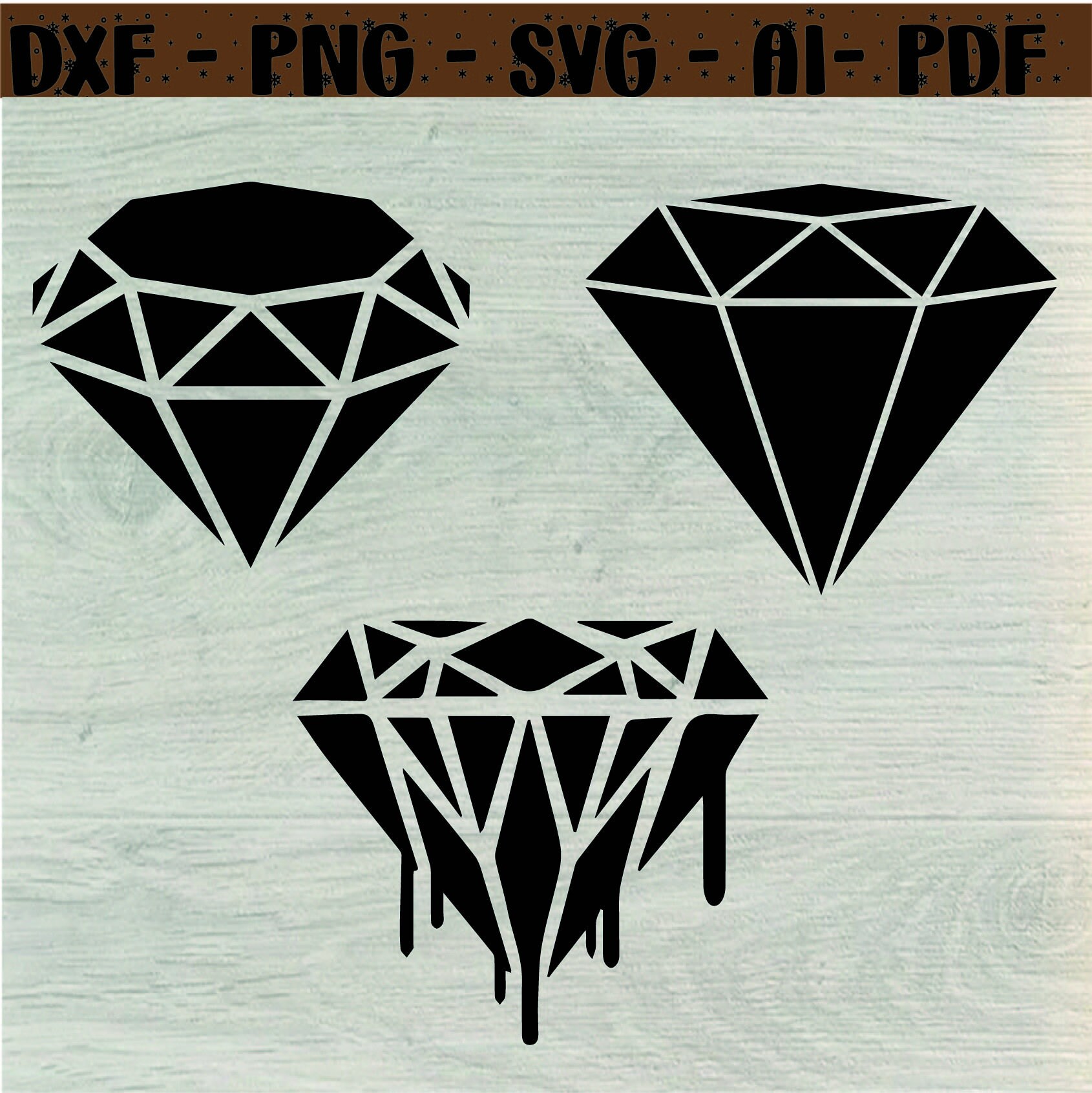 Diamond Svg, Emerald Svg, Sapphire Svg, Ruby Svg, Gem Svg, Dxf, Png, Eps, Pdf Formats Cricut ...