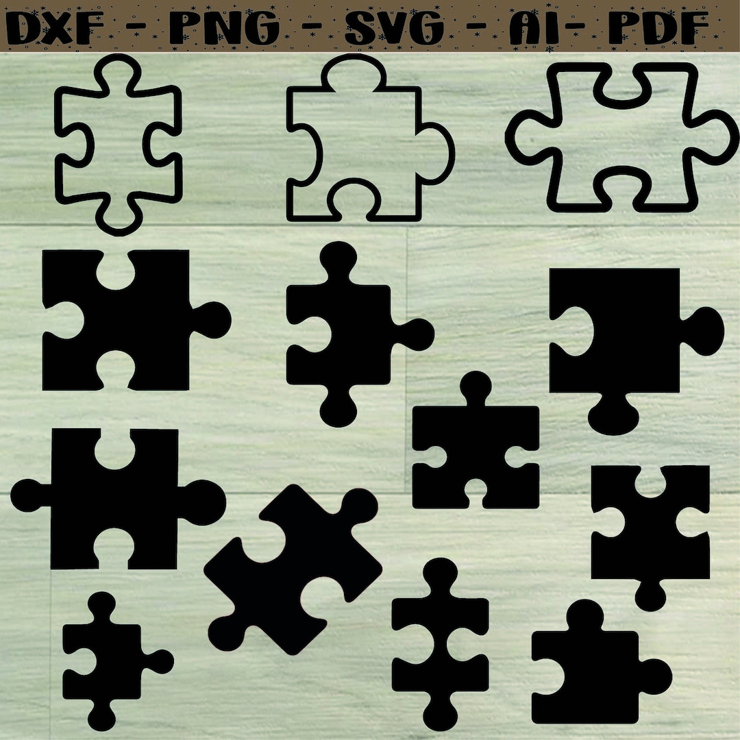 Puzzle Svg, Jigsaw Svg, Puzzle Pieces Bundle, Heart Puzzle Svg, Heart ...