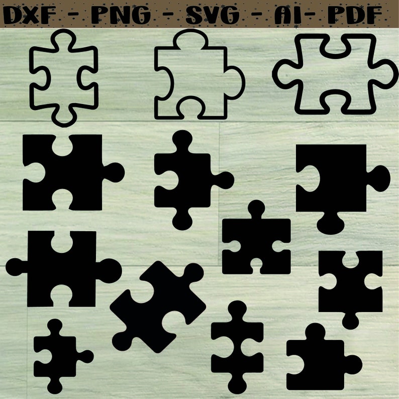 Puzzle Svg, Jigsaw Svg, Puzzle Pieces Bundle, Heart Puzzle Svg, Heart ...