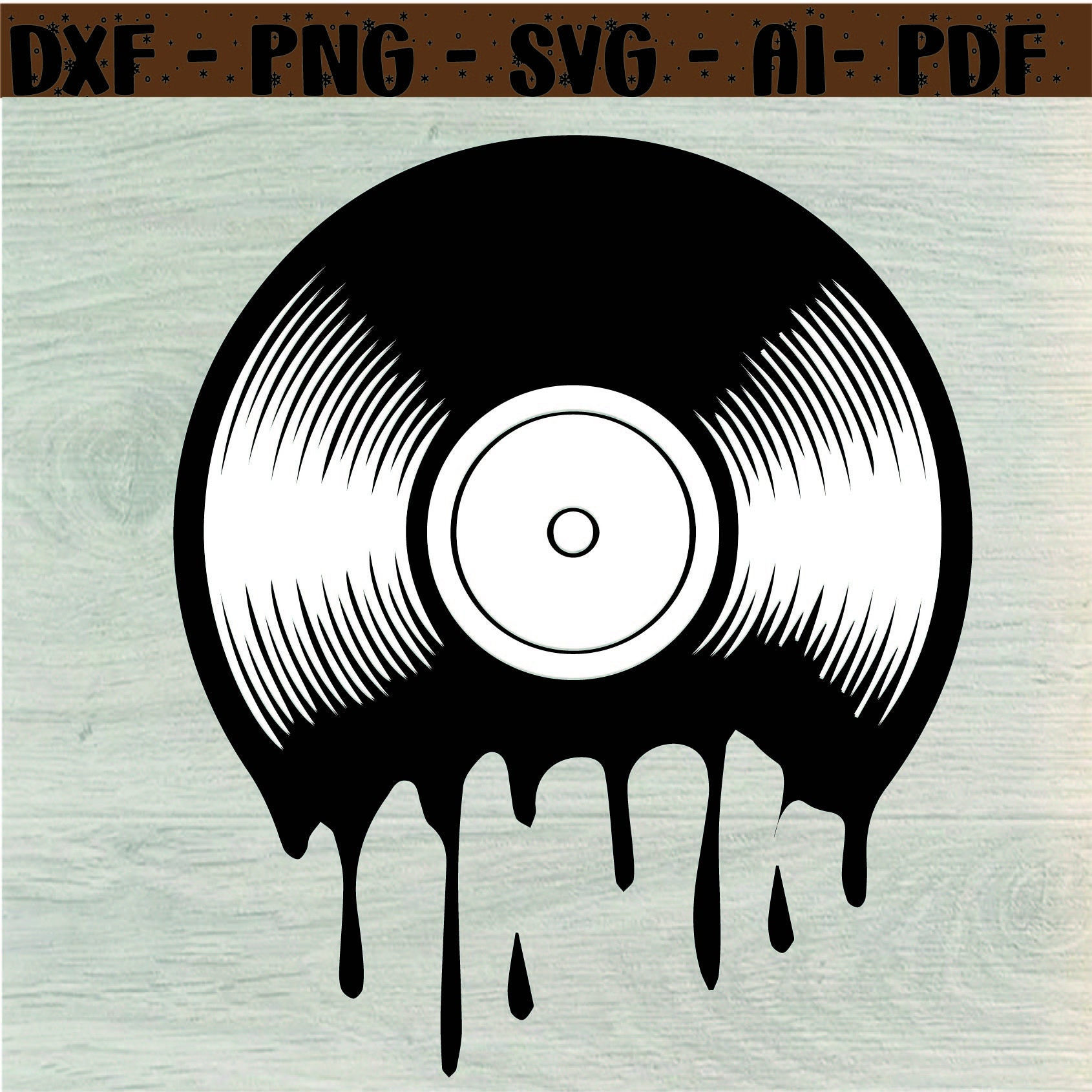 Dripping Record,vinyl Record SVG, Vinyl Record PNG, Long Play Clipart ...