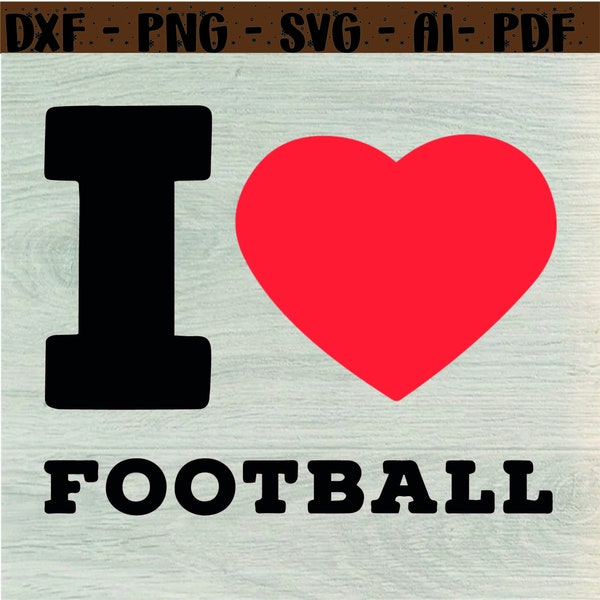 I Love Football - Etsy
