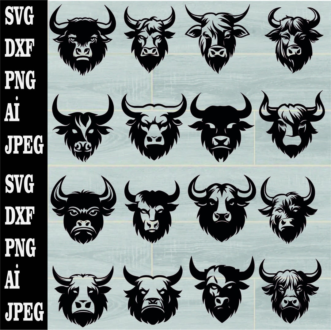 Bison Head SVG, Bison Png Files,bison Bundle, Cut File Bison for Cricut ...