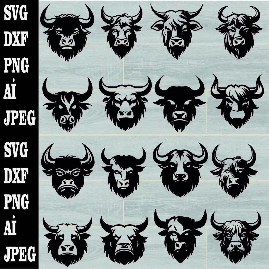 Bison Head SVG, Bison Png Files,bison Bundle, Cut File Bison for Cricut ...