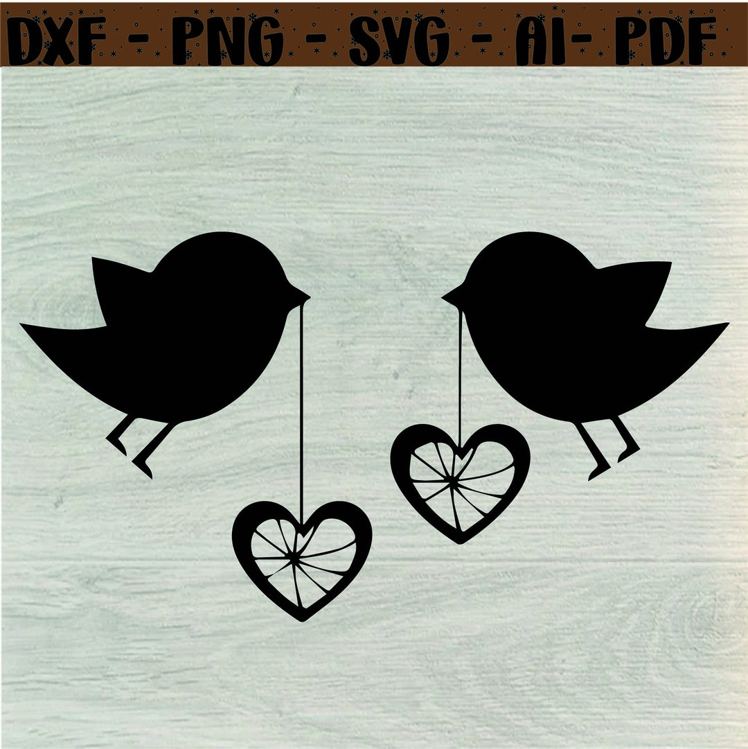 Love Birds,love Birds Digital File,heart and Birds Svg,bird Svg,bird ...