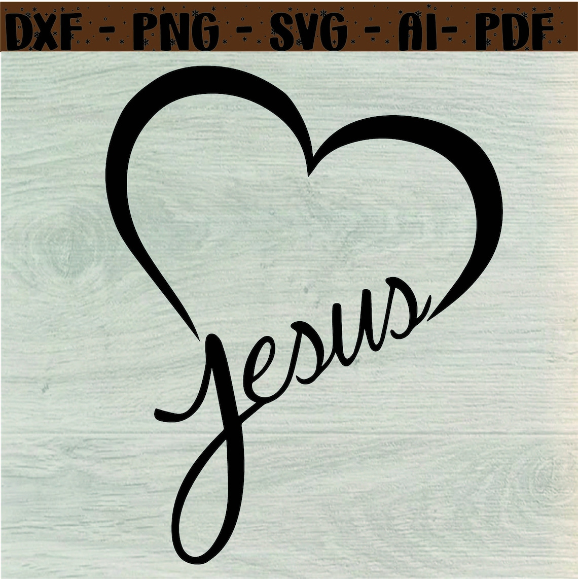 Heart Svg, Jesus SVG, Christian Svg File for Cricut, Silhouette ...