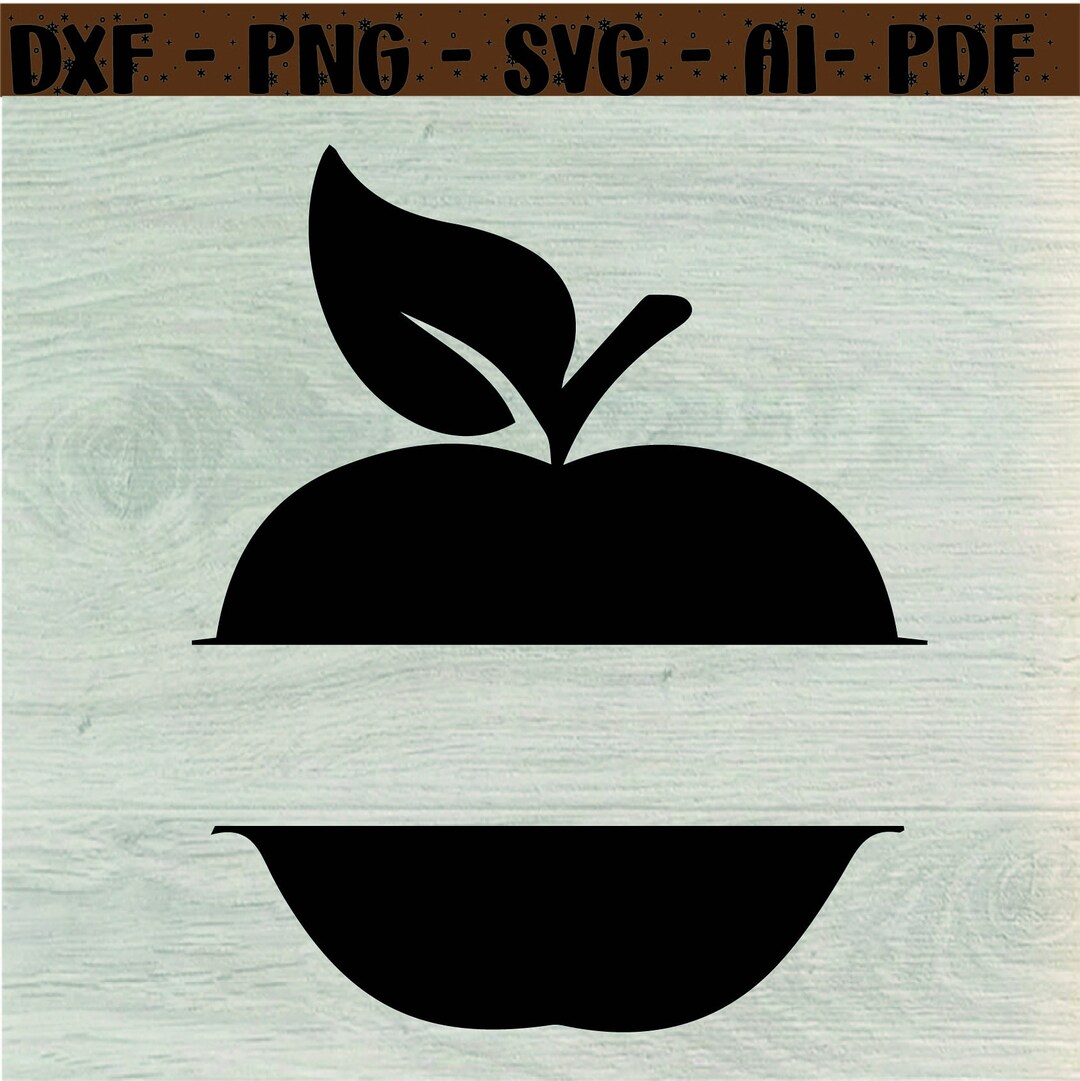 Apple Svg, Apple Monogram, Apple Monogram Svg, Split Monogram, Teacher ...