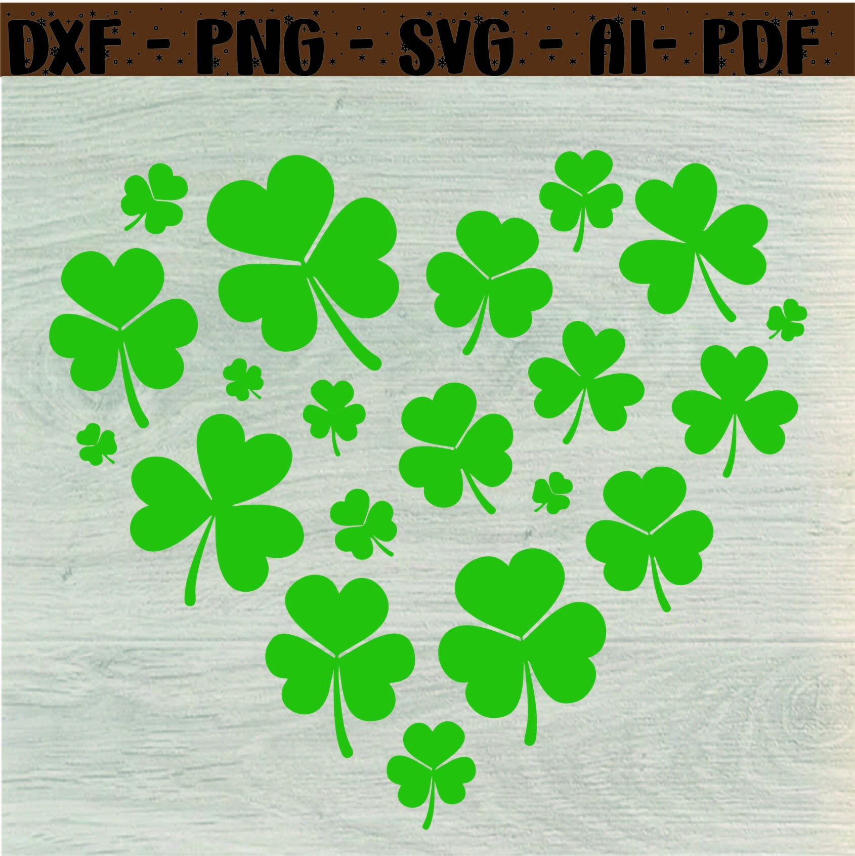 Locky Heart Svg, Leaf Clover Love Lucky Sublimation Design Eps Dxf ...