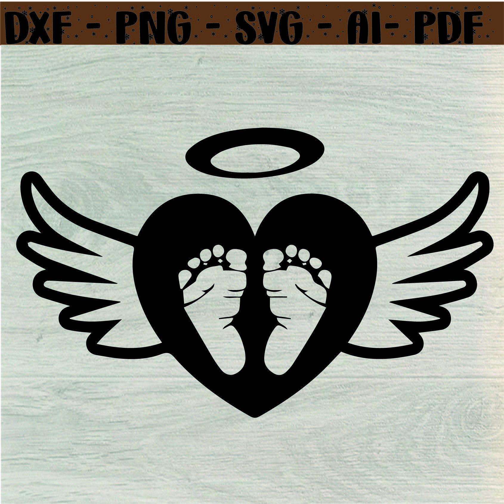 Angel Baby Svg, Angel Wings and Halo, Infant Loss Memorial Svg, Miscarriage Svg. Vector Cut File ...