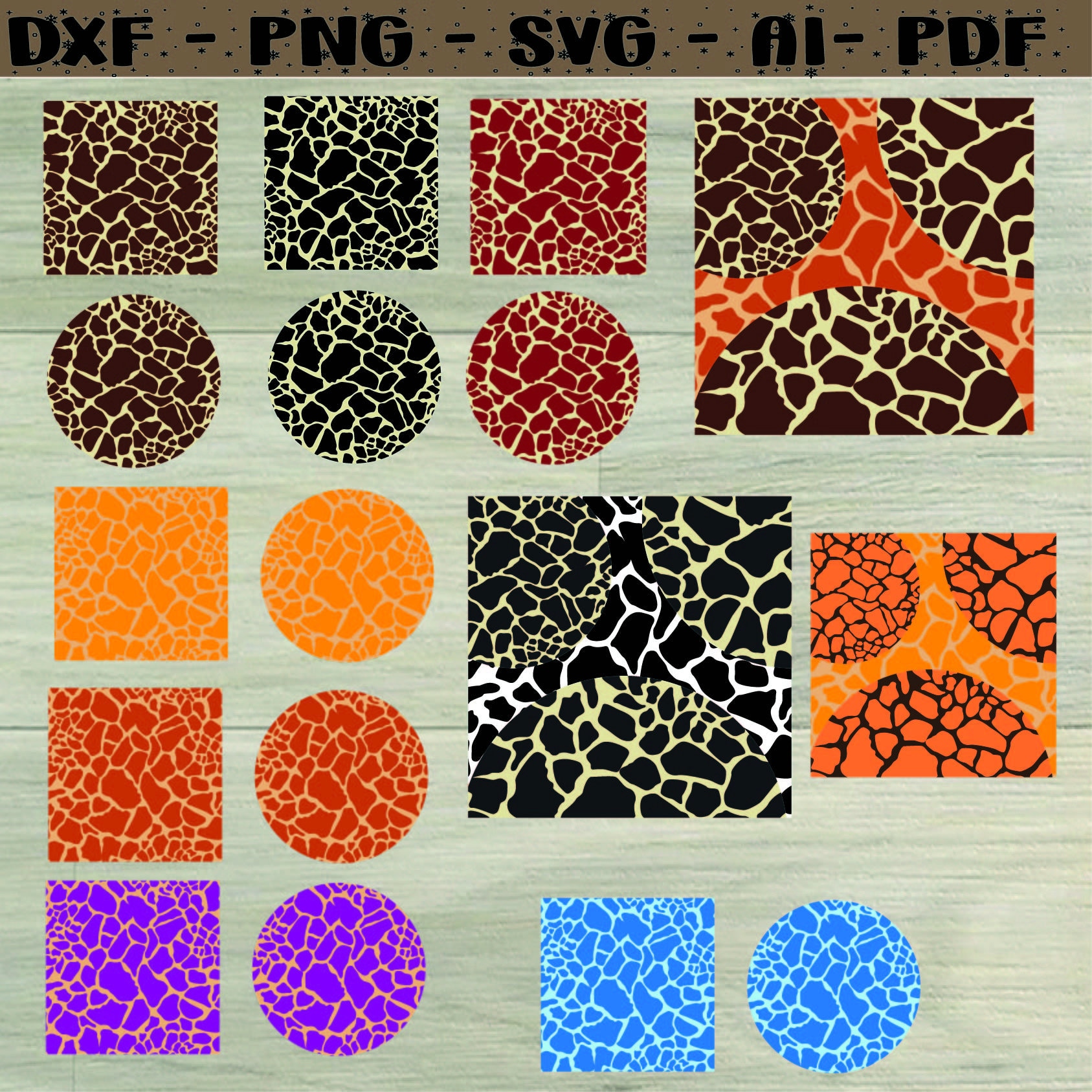 Giraffe Print SVG, Giraffe Pattern SVG, Giraffe SVG, Png, Dxf, Eps ...