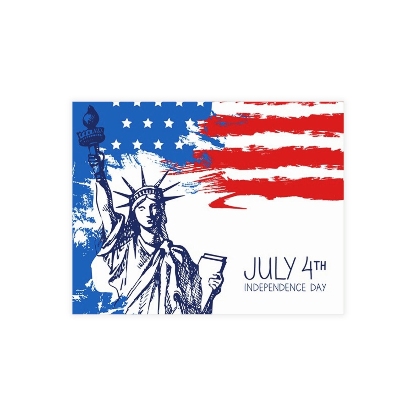 Independence Day Postcard Bundles (envelopes Included) - Etsy