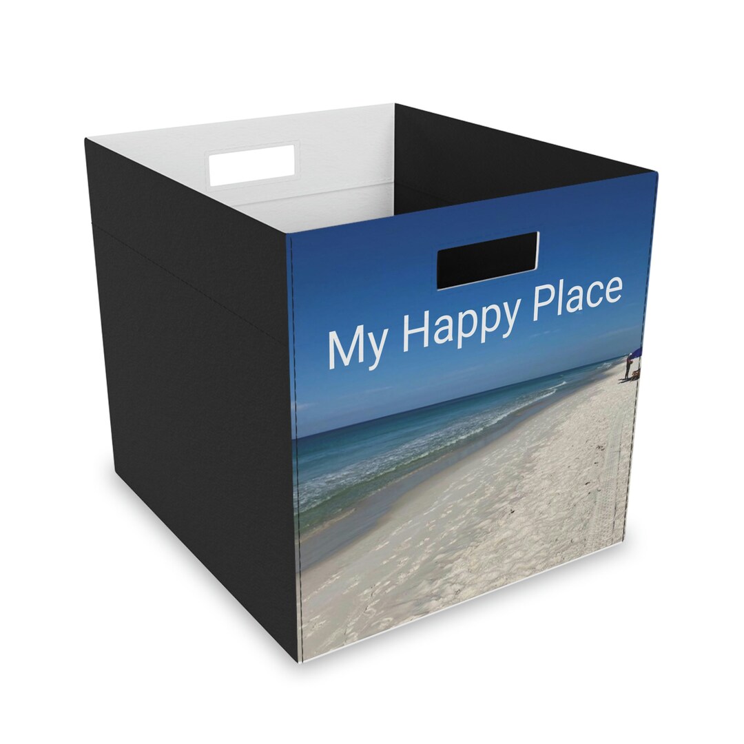 Custom (beach Theme) Designed Felt Storage Box - Etsy