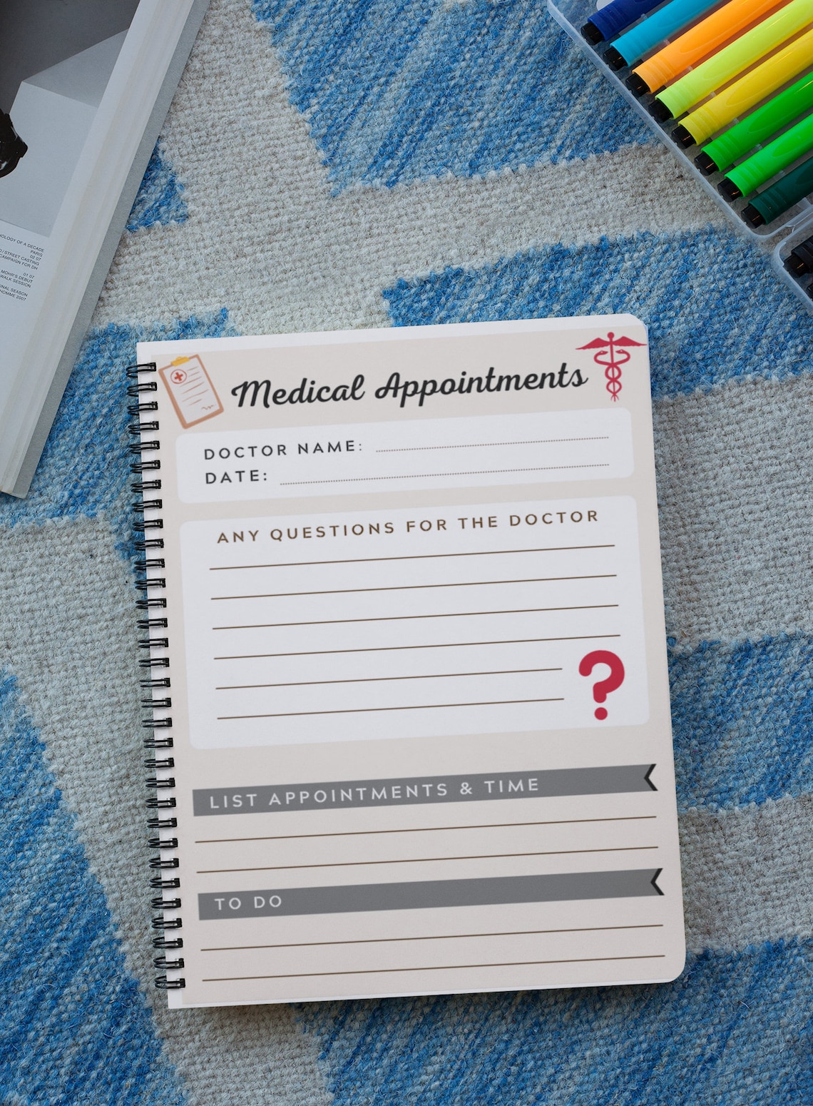 Medical Appointment Sheet, Doctor Visits, Simple Appointment Sheet ...
