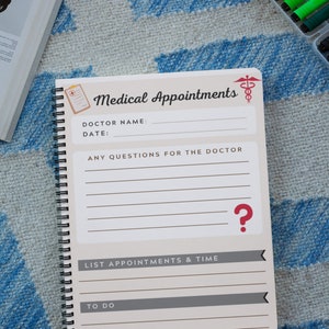 Medical Appointment Sheet, Doctor Visits, Simple Appointment Sheet ...