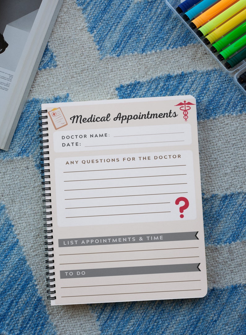 Medical Appointment Sheet, Doctor Visits, Simple Appointment Sheet ...