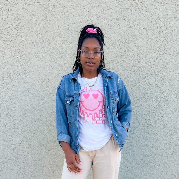 Dripping Smiley Face Shirt - Etsy