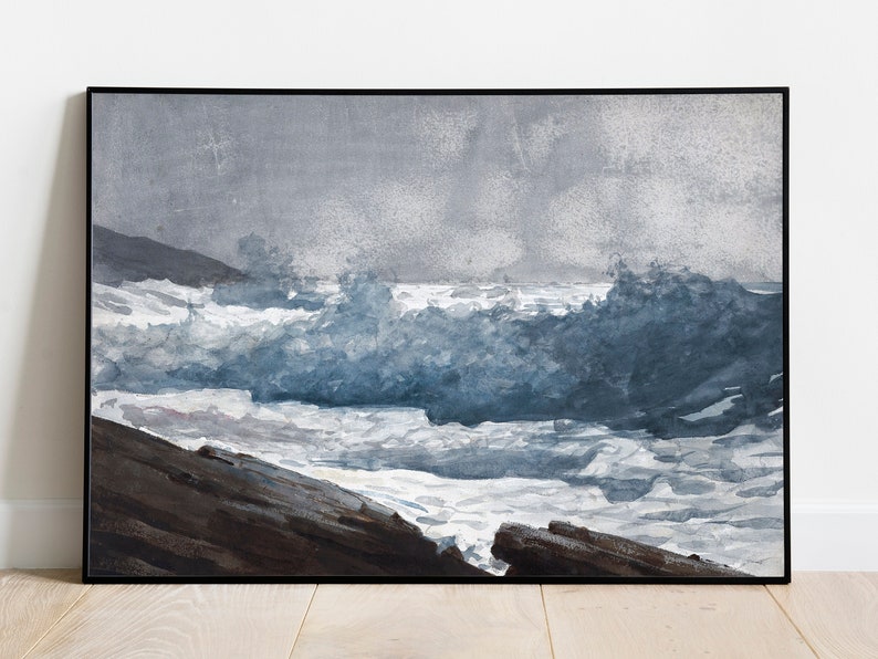 Choppy Ocean Waves - Vintage Printable Art - Instant Digital Download ...