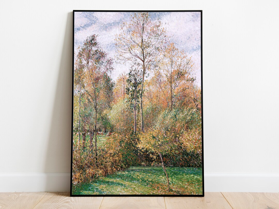 Autumn Forest Clearing Landscape - Vintage Printable Art - Instant ...