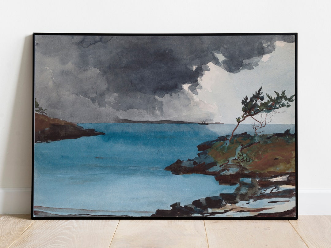 Storm Over the Bay - Vintage Printable Art - Instant Digital Download ...