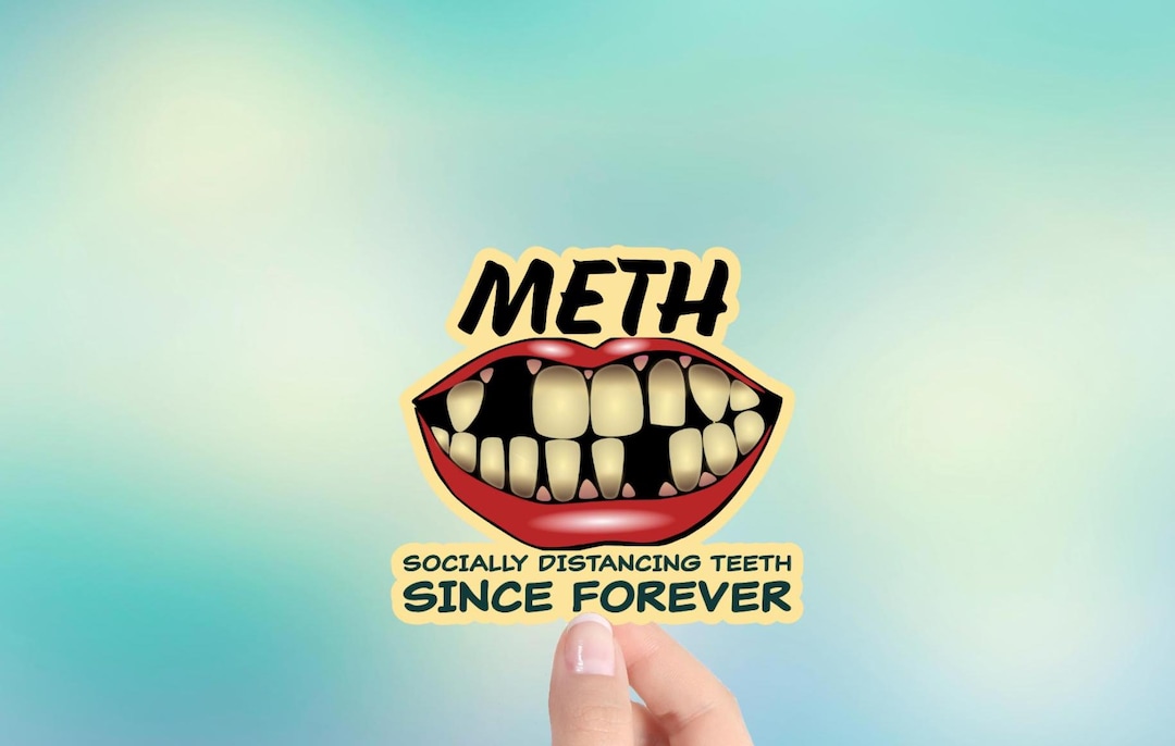 Funny Crystal Meth Sticker | Dark Humor| Meth: Socially Distancing ...