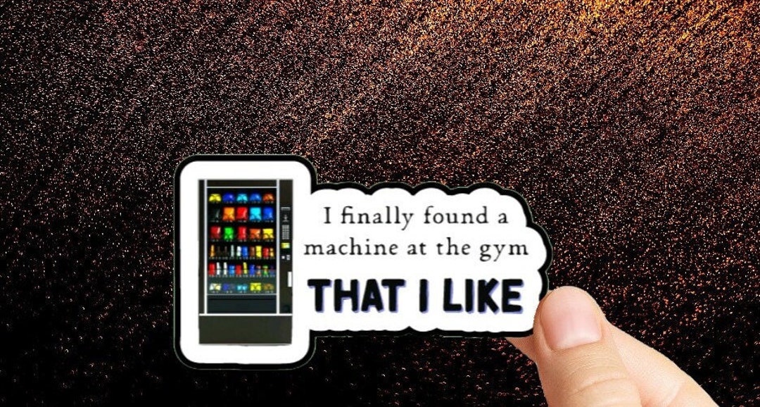 Funny Vending Machine Sticker: Gym Humor, Snacks Not Squats - Etsy