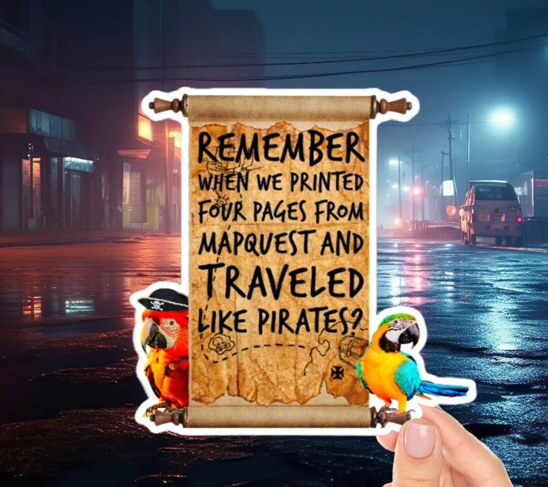 Mapquest Pirate Sticker: Retro Road Trip Nostalgia - Etsy