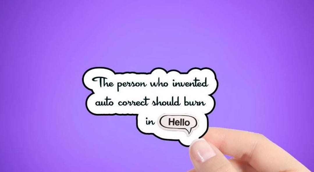 Auto Correct Sticker | Funny and Sarcastic Response to Text ...