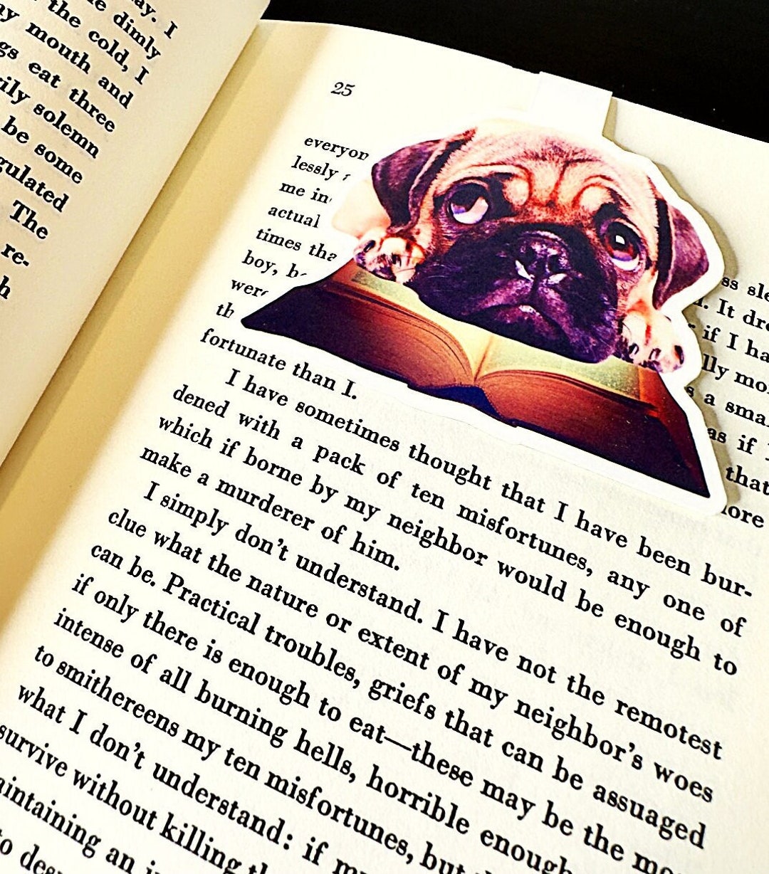 Pug Magnetic Bookmark | Dog Lover Gift - Etsy