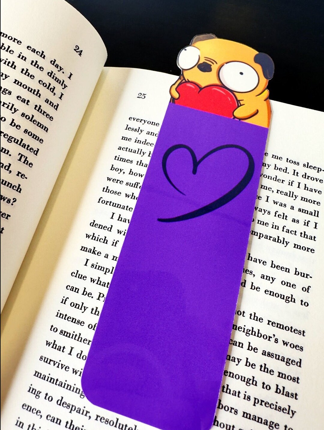 Cartoon Pug Bookmark: Vibrant Colors, Dog Lover Gift - Etsy