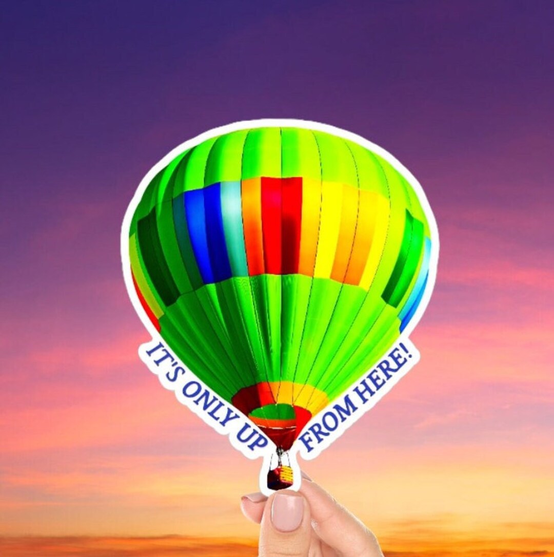 Hot Air Balloon Sticker: Motivational Vinyl Decal - Etsy